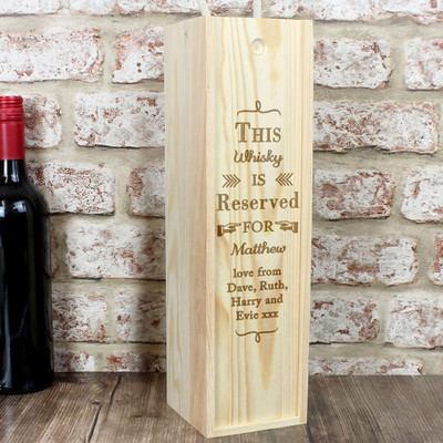 Personalised Wooden Whiskey Presentation Box | The Kitchen Gift Company
