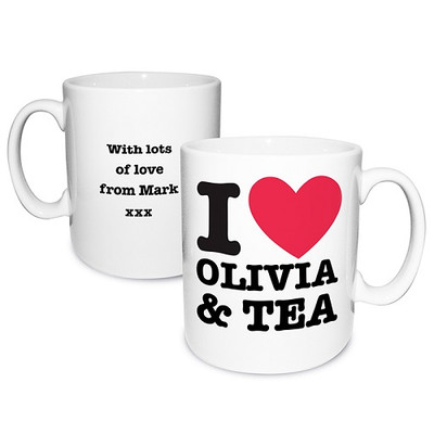 Personalised I Heart Mug | Personalised Kitchen Accessories