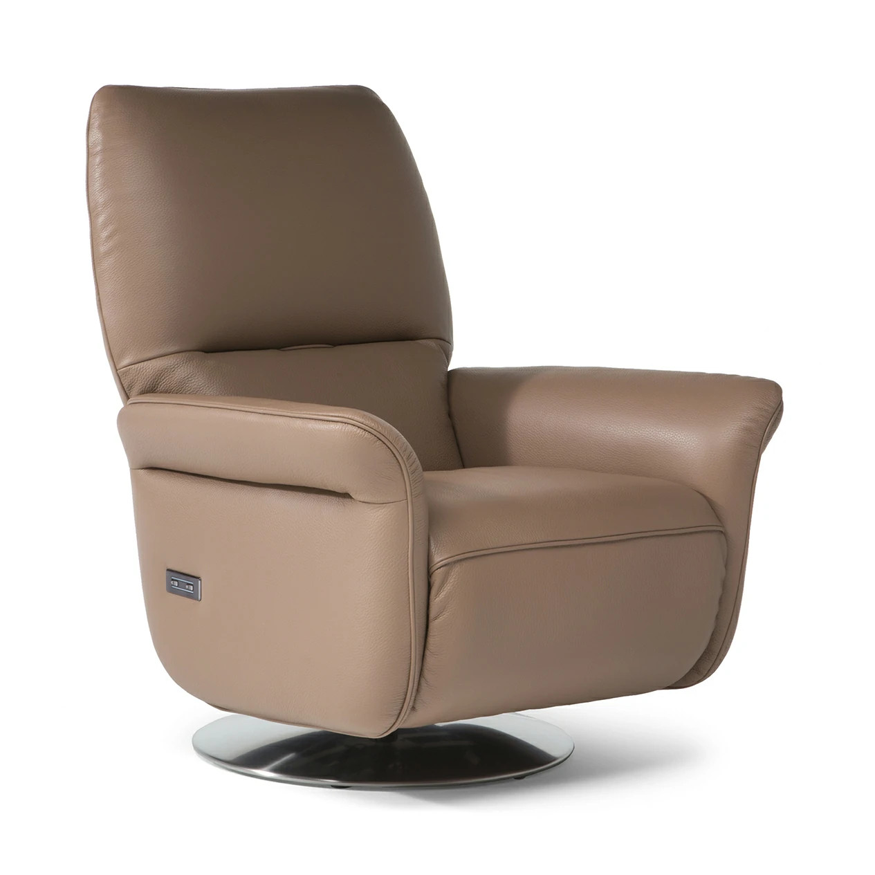 Natuzzi Editions Angelica C236 Swivel Armchair with Dual Power Motion ...