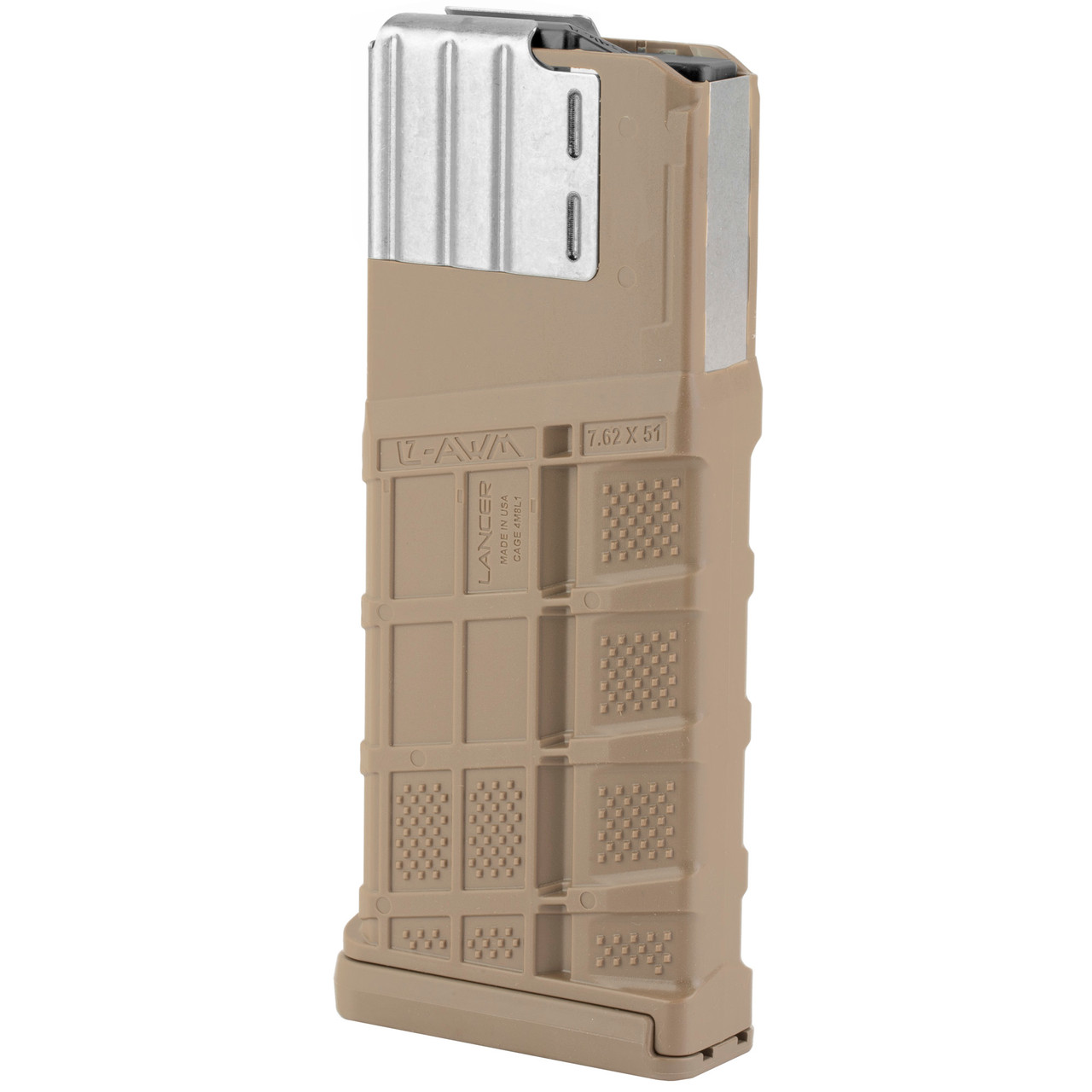 Lancer 7.62X51/308 WIN 10/25 ROUND MAGAZINE Opaque Flat Dark Earth ...