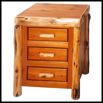 Cedar Log Nightstand - Prairie Mountain - It's a Crock