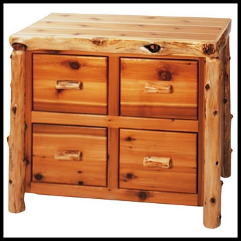 Cedar Log Filing Cabinet - Prairie Mountain - It's a Crock