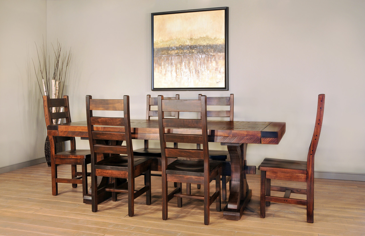 Rustic Carlisle Dining Table - Prairie Mountain Furniture