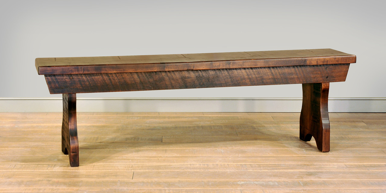 Rustic Flat Top Bench - Prairie Mountain Furniture - It's a Crock