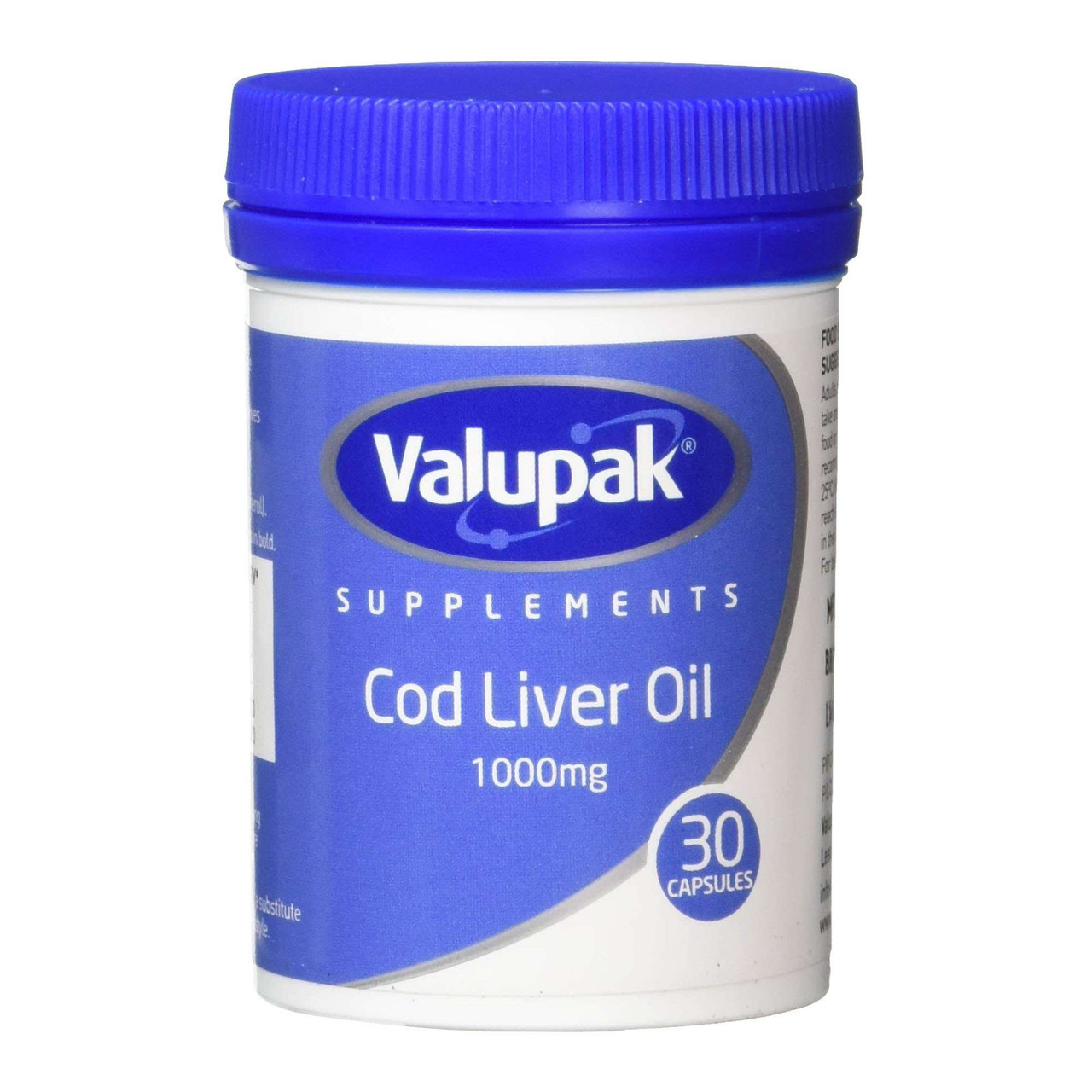 Valupak Cod Liver Oil 1000mg 30 Capsules | withaid
