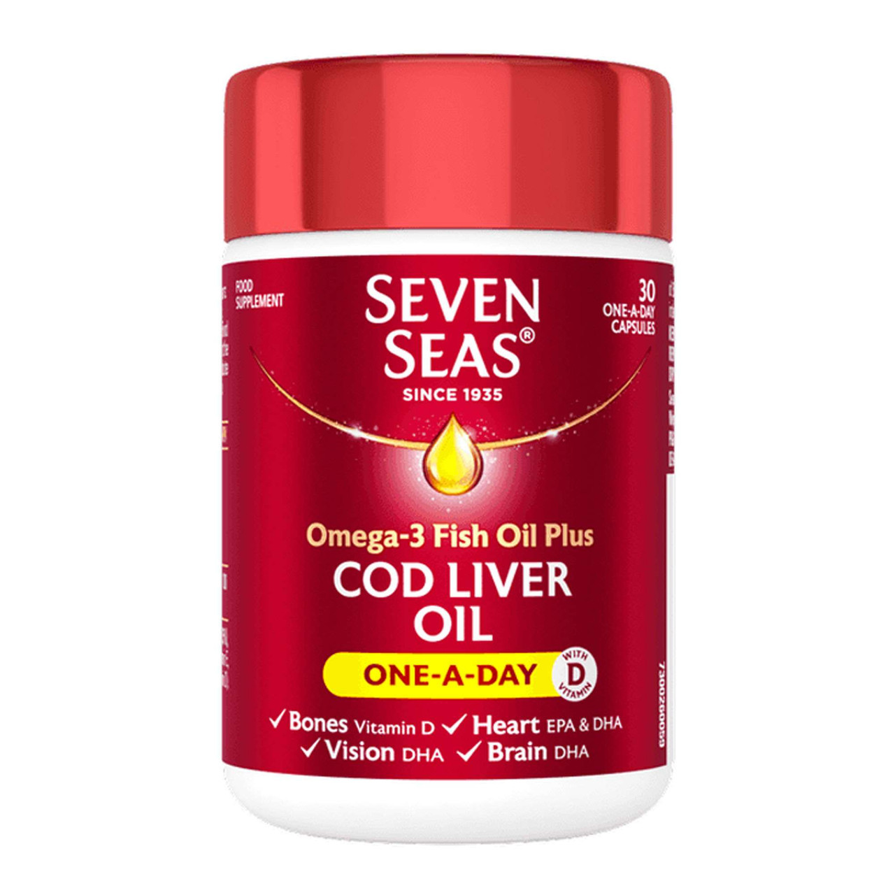 Seven Seas Pure Cod Liver Oil 30 Capsules | withaid