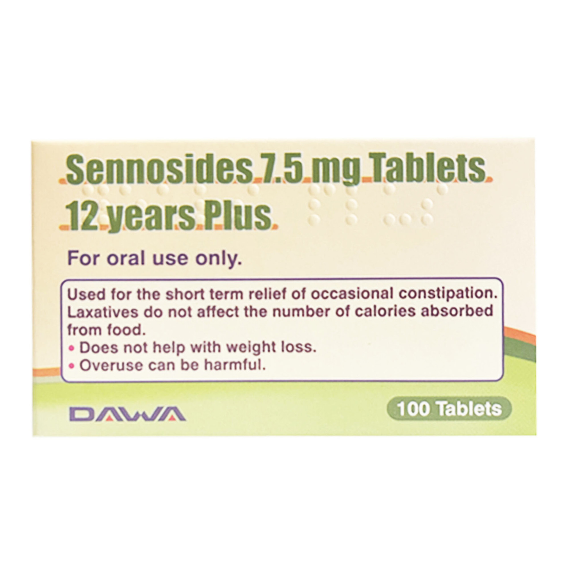 DAWA Sennosides 7.5mg 100 Tablets | withaid