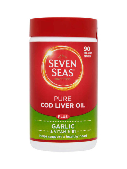 Seven Seas Pure Cod Liver Oil Plus Calcium 90 Capsules | withaid