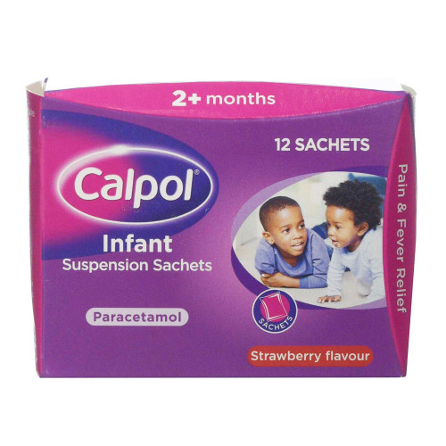 Calpol Infant Strawberry Flavour 12 Sachets | withaid