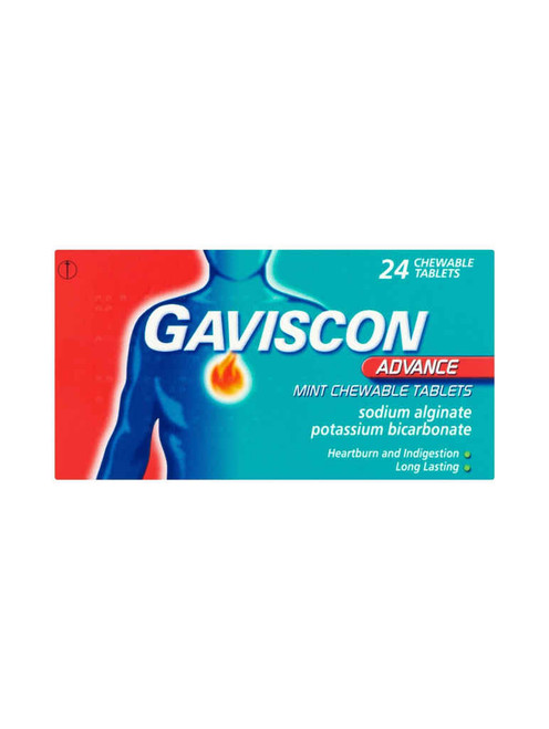 Gaviscon Advance for Acid Reflux Mint 24 Tablets | withaid