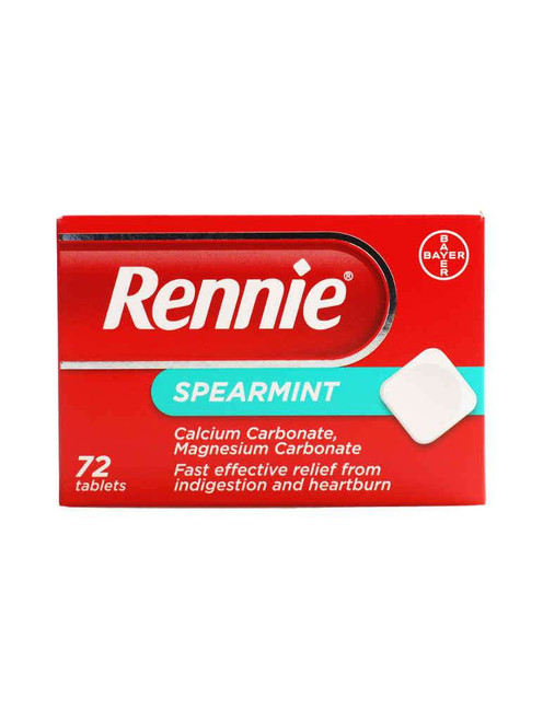Rennie Spearmint 72 Tablets for Indigestion and Heartburn