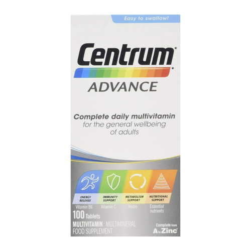 Centrum Advance Tablets 100 | Daily Multivitamin Supplement