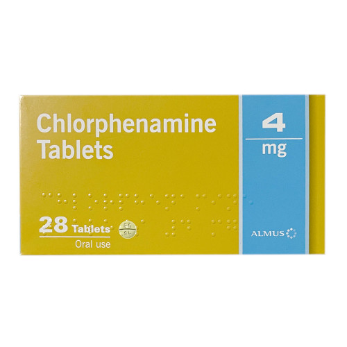 Almus Chlorphenamine 4mg 28 Tablets - Buy Online Now