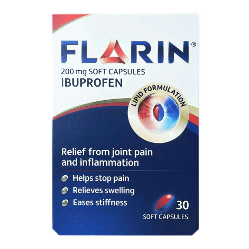 Flarin 200mg Soft Capsules 30 | Pain Relief Medication