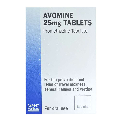 Avomine 25mg 60 Tablets - Relief from Motion Sickness