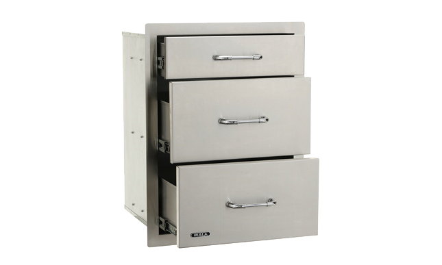Stainless Steel Triple Drawer System - Goodwood Hardware