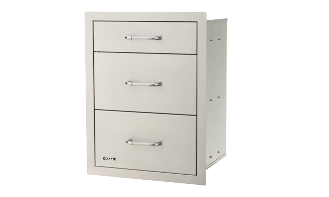 Stainless Steel Triple Drawer System - Goodwood Hardware