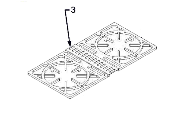 60111 Double Side Burner Grate Divider Only (Model # 60088/60099 ...