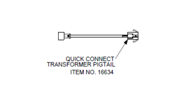 16634 Quick Connect Transformer Pigtail - Goodwood Hardware