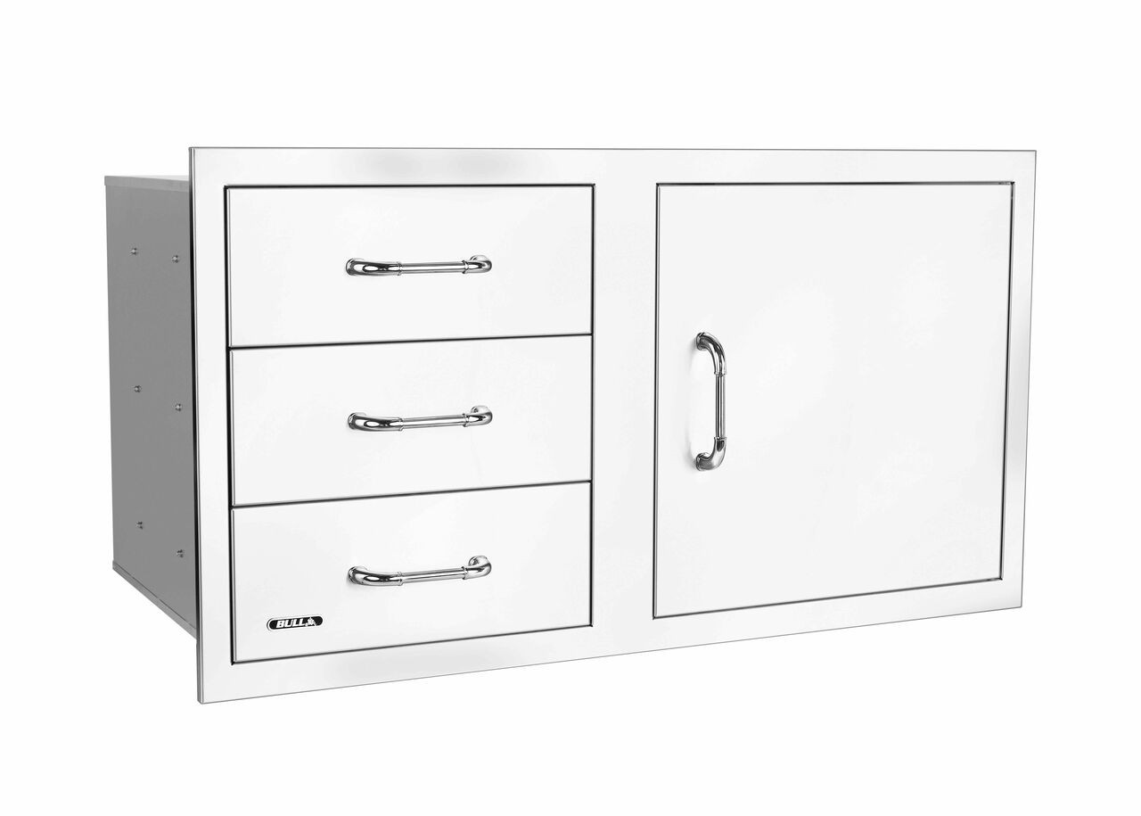 Bull 38" Door/Drawer Combo (Triple Drawer) w/ Reveal - Goodwood Hardware