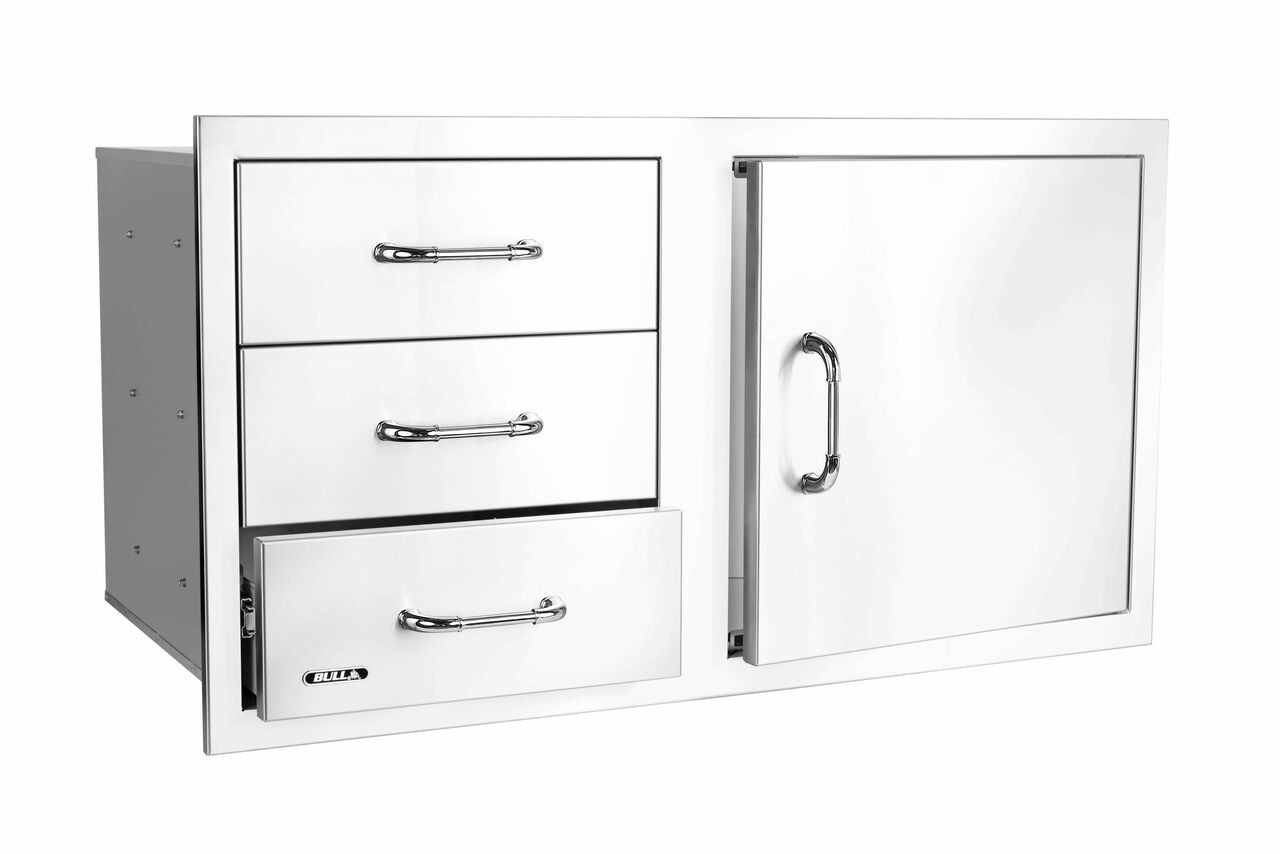 Bull 38" Door/Drawer Combo (Triple Drawer) w/ Reveal - Goodwood Hardware