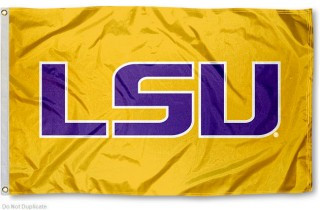 LSU 4x6 Applique Flag With Grommets - Goodwood Hardware