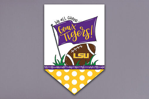 Magnolia Lane - LSU "We All Cheer" Garden Flag - Goodwood Hardware