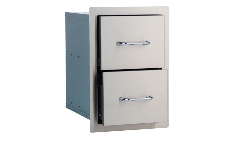 Stainless Steel Double Drawers - Goodwood Hardware
