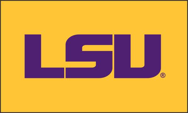 LSU 4x6 Gold/Purple Grommet Applique Flag - Goodwood Hardware