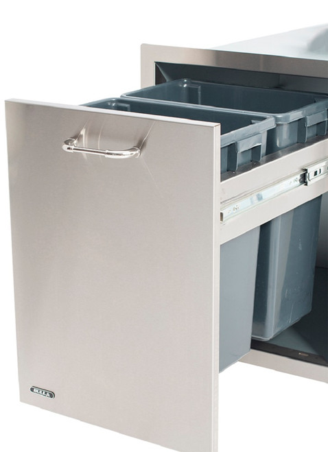 56935 Stainless Double Pull Out Trash Drawer (8 Gallon Trash Cans ...