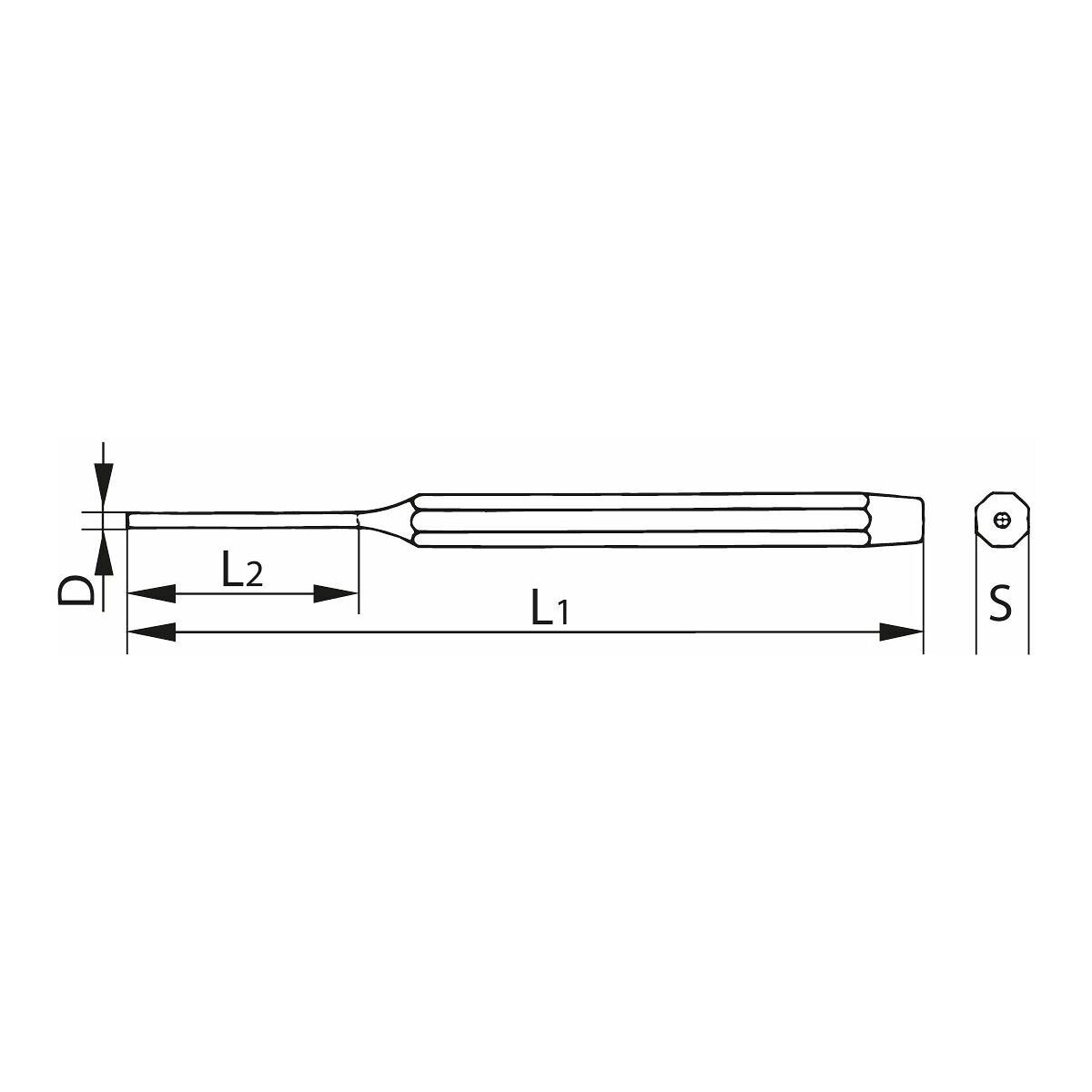 Pin punch, standard quality, painted - Unitec Tools