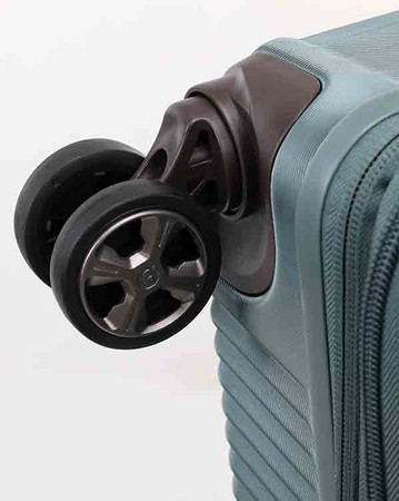 GOBY LONDON Suitcase (Gray/Green) (GB-2859)