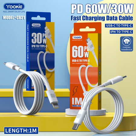 YOOKIE Lightning to Type C USB Data Cable (CB31- IPHONE)