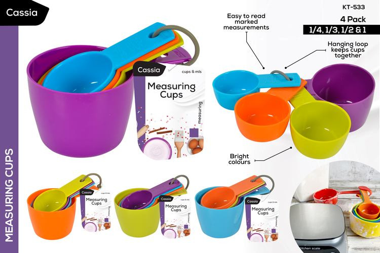 CASSIA 4pc Measuring Cups Set (KT-533)