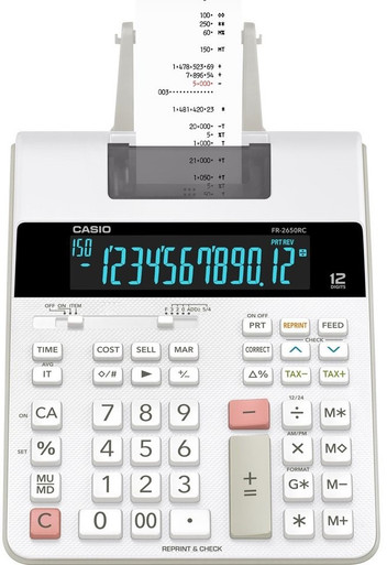 CASIO 12 Digit Printing Calculator (FR-2650RC)