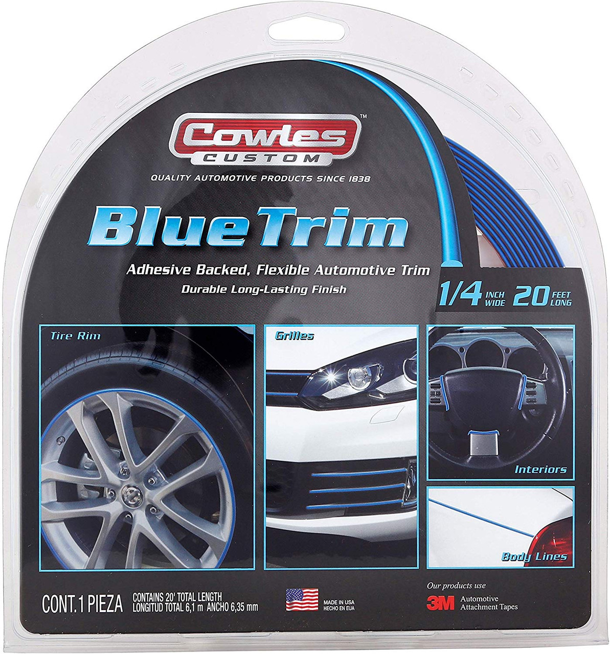 Custom Blue Trim 1/4" x 20'