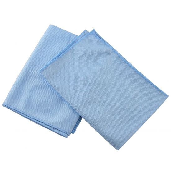 MICROFIBER GLASS CLOTH - 16X16 BLUE