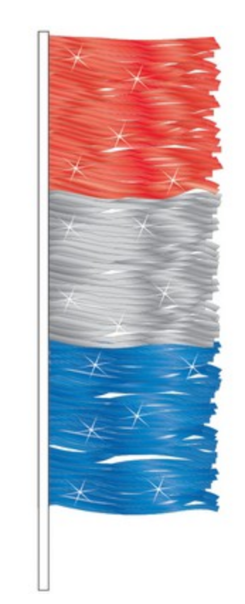 Metallic Antenna Fringe Flag 12"