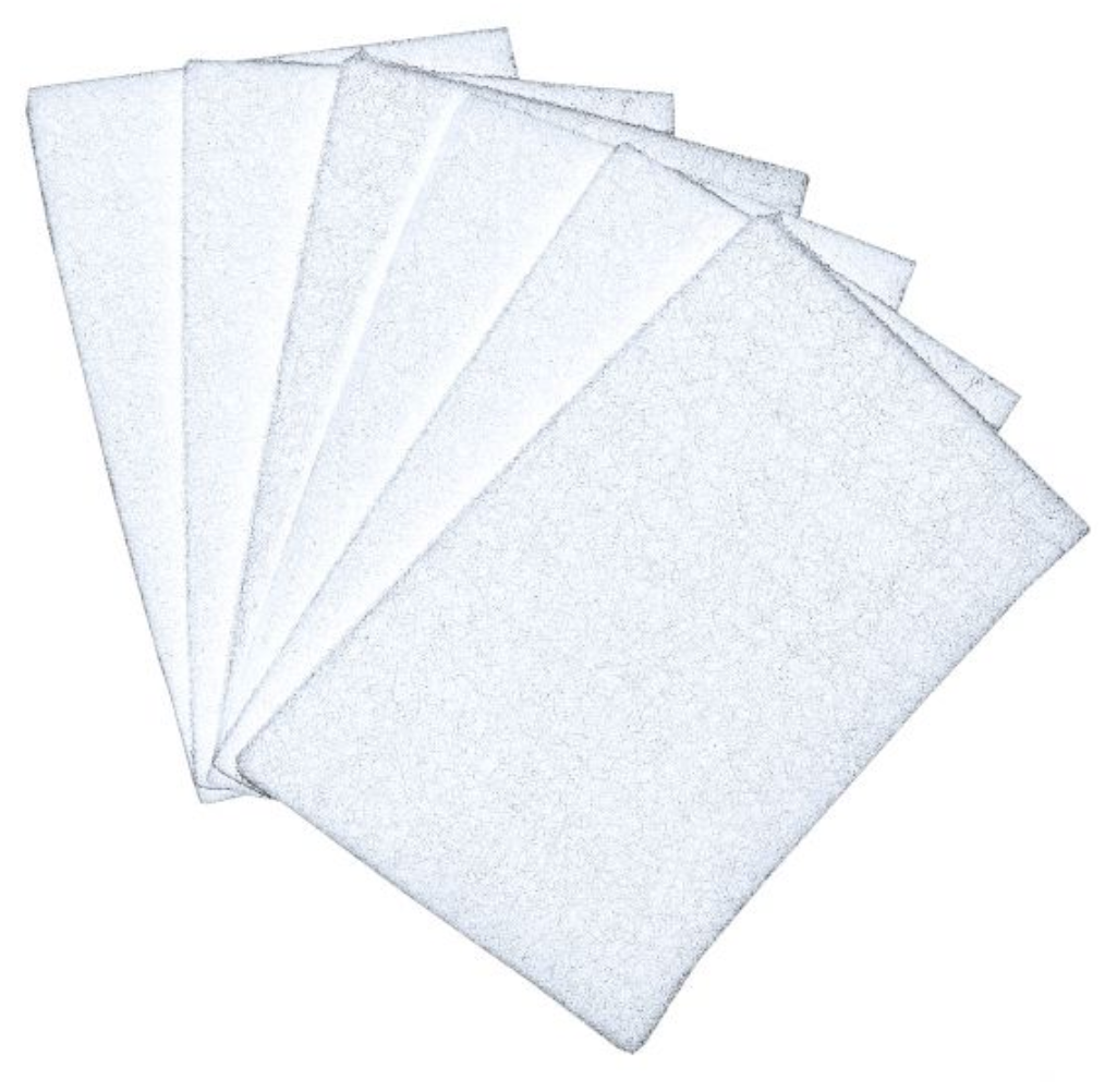 SCRUB PAD 6X9 WHITE Scuff Pad