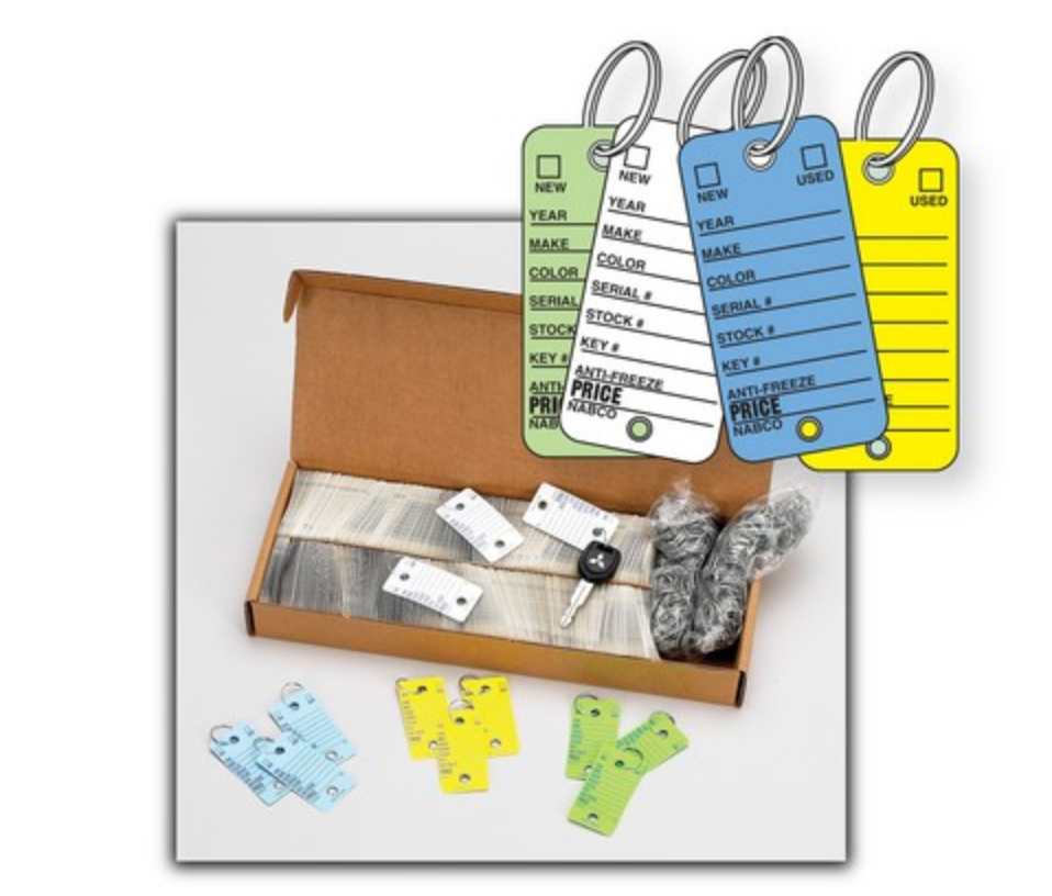 Key Tags: Color Code Vehicle Stock Tags