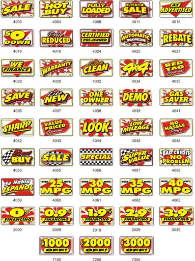 Static Cling Car Splash Message Windshield Signs 13.5 in. x 24 in.