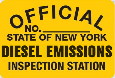 Metal Signs Diesel Emissions Inspection Station