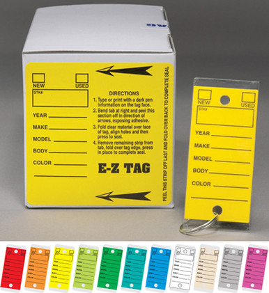 Square Corner Self-Laminating Key Tags EZ403