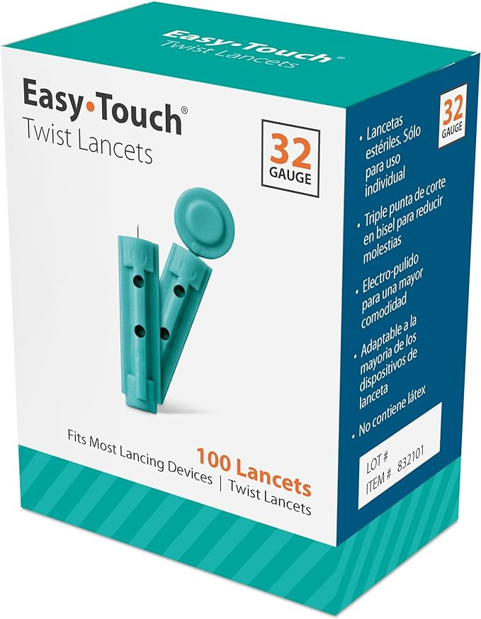 EasyTouch® Twist Lancets 32G for Precise Blood Sampling