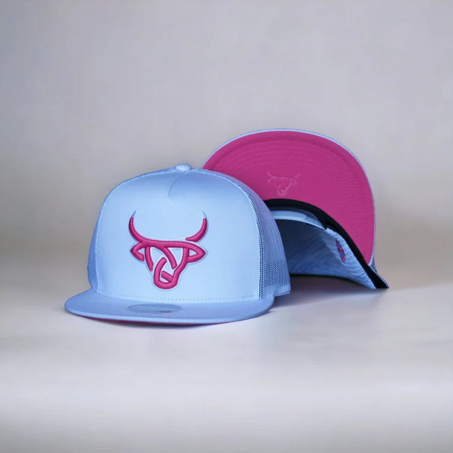 3D LOGO PINK WHITE MESH WHITE ROSY FLAT LOST CALF