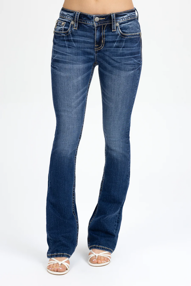 ADINA CROSS MID RISE BOOT CUT M9535BL MISS ME
