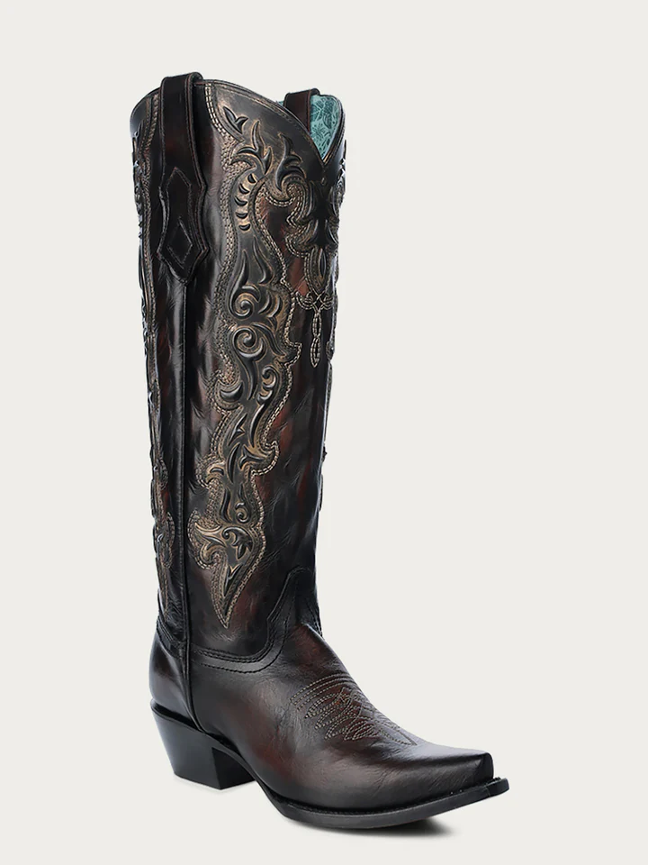 Corral Gold Embroidery Chocolate - Boot Ladies - C4168 | eBay