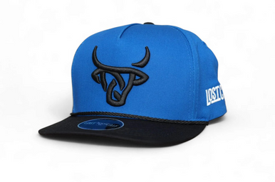 3D LOGO BLACK BLUE ROPE ZARIN FLAT LOST CALF