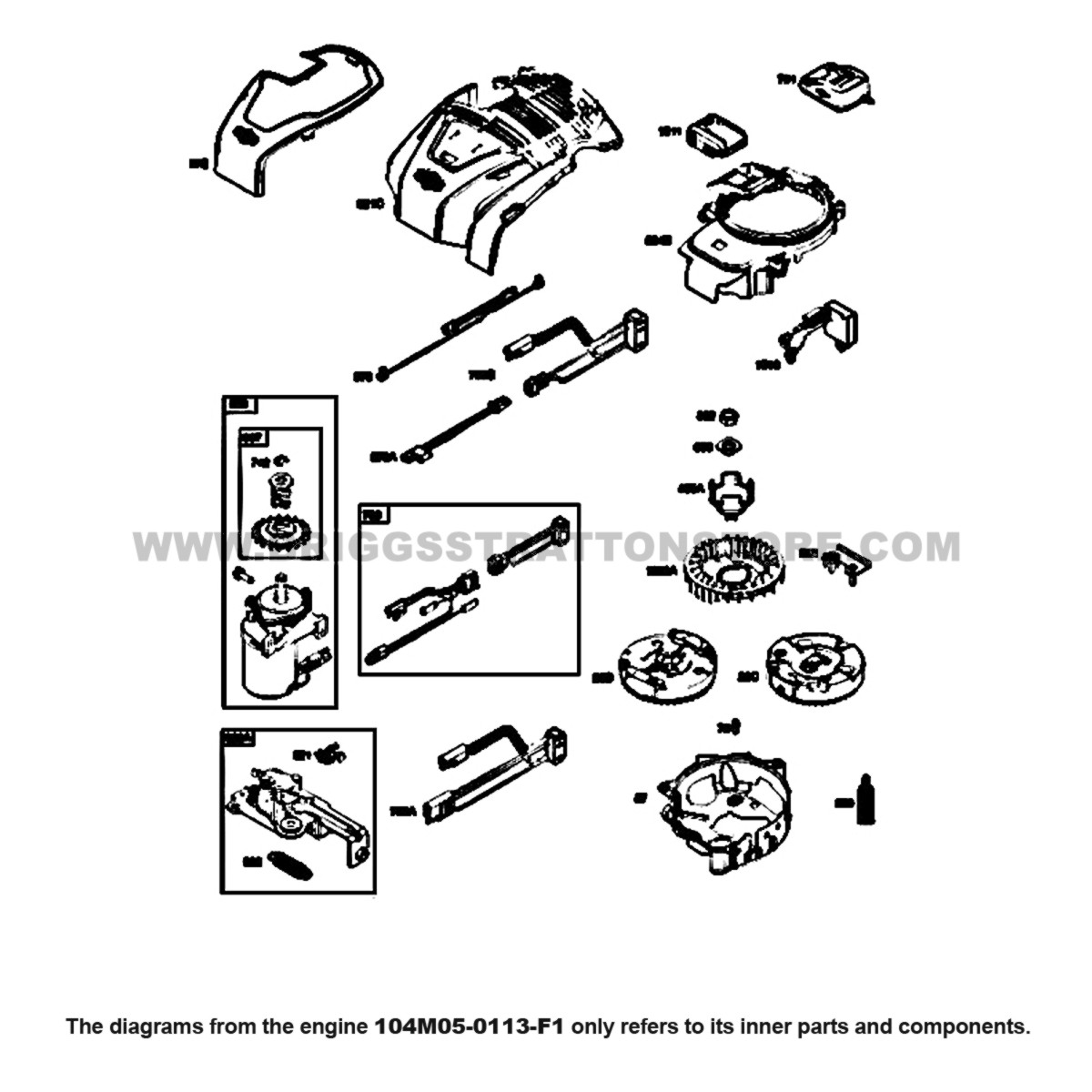 Briggs and Stratton 725EXi Engine 104M05-0113-F1 OEM