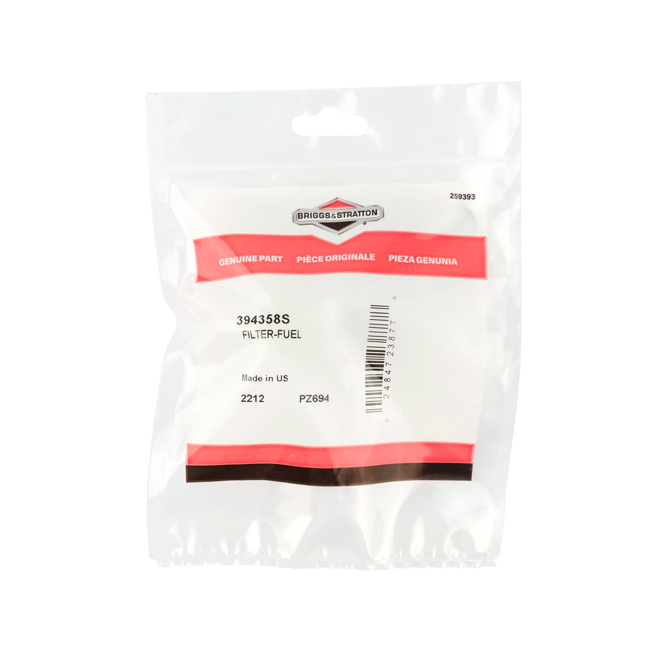 Briggs and Stratton Filter-Fuel 394358S - Genuine Part